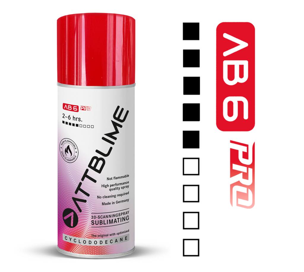 ATTBLIME AB6 pro 3D Scanningspray nicht brennbar | messpunkte.de